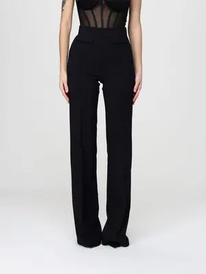 Elisabetta Franchi High-waisted Crêpe Trousers - Black