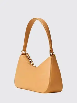 TWINSET Liliana Faux Leather Shoulder Bag - Beige