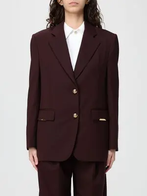 Elisabetta Franchi Virgin Wool Blend Single-breasted Blazer - Brown