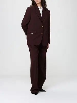 Elisabetta Franchi Virgin Wool Blend Single-breasted Blazer - Brown