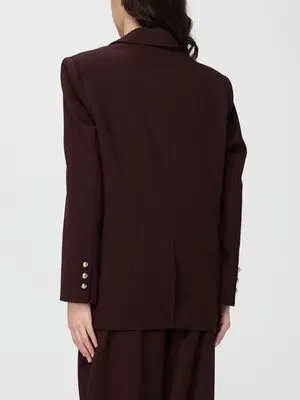 Elisabetta Franchi Virgin Wool Blend Single-breasted Blazer - Brown