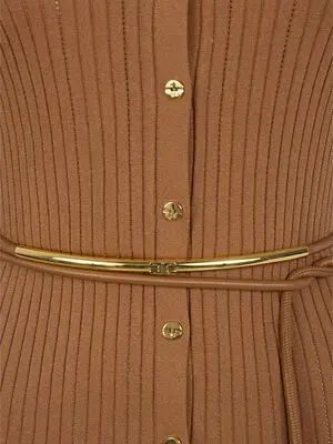 Elisabetta Franchi Ribbed Knit Midi Dress