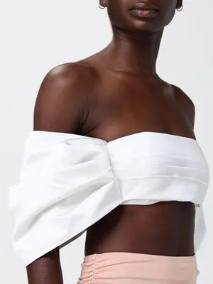 Elisabetta Franchi Crepe Off-the-shoulder Cropped Top