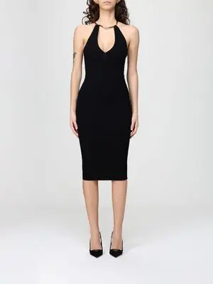 Elisabetta Franchi Viscose Blend Knit Midi Dress - Black