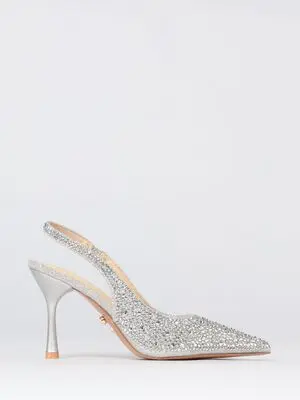 TWENTY FOURHAITCH Pointed Toe Slingback Pumps - Silver
