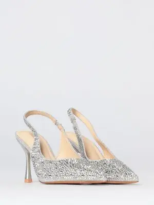 TWENTY FOURHAITCH Pointed Toe Slingback Pumps - Silver