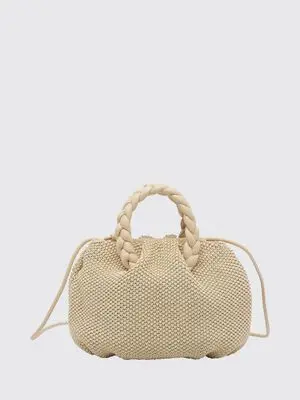 Hereu Bombon Raffia Handbag - White