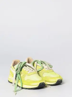 AUTRY Reelwind Super Vintage Suede And Nylon Sneakers - Lemon