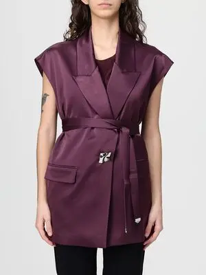 Pinko Belted Blazer - Burgundy