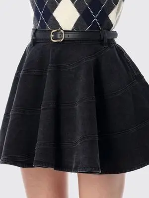 SELF-PORTRAIT Belted A-line Skirt