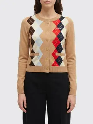 GANNI Ganni Argyle Cardigan Beige