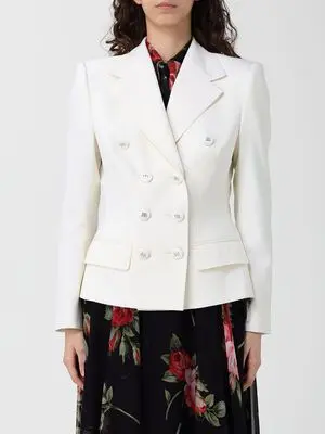 Dolce & Gabbana Double-breasted Virgin Wool Blazer - White