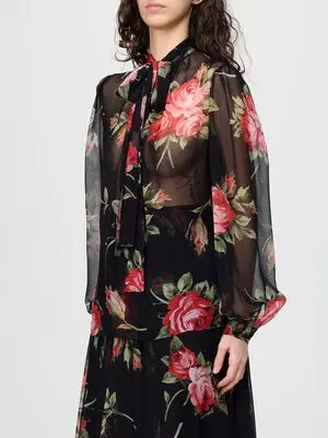 Dolce & Gabbana Floral Print Silk Blouse