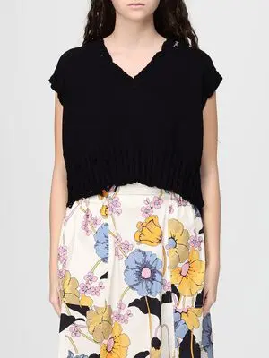 Marni Cotton Distressed Effect Vest - Black