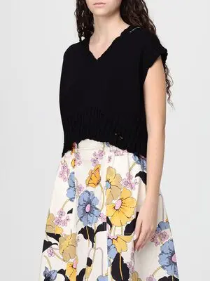 Marni Cotton Distressed Effect Vest - Black