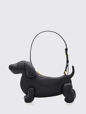 Thom Browne Hector Bag In Grained Leather - Black