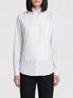 TOM FORD Elegant Cotton Poplin Shirt With Pintucked Plastron - White