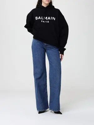 Balmain Logo Hoodie - Black