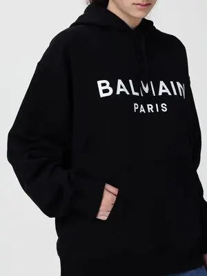 Balmain Logo Hoodie - Black