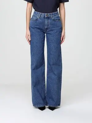 Balmain High Rise Wide Leg Jeans
