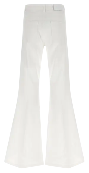TWINSET High-waist Flared Stretch Denim Jeans - White