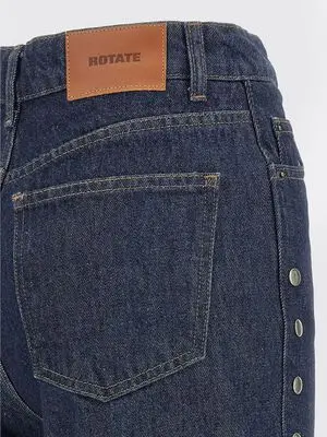 ROTATE BY BIRGER CHRISTENSEN Button Detailed Straight Leg Jeans - Blue