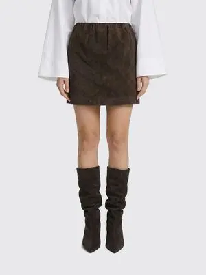 ROTATE BY BIRGER CHRISTENSEN Suede Mini Skirt - Brown