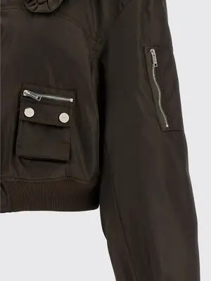 GANNI Technical Fabric Bomber Jacket - Brown