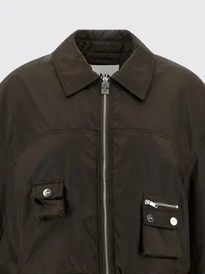 GANNI Technical Fabric Bomber Jacket - Brown
