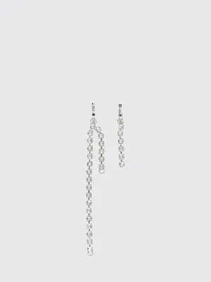 MAISON MARGIELA Rhinestone Drop Earrings - Silver