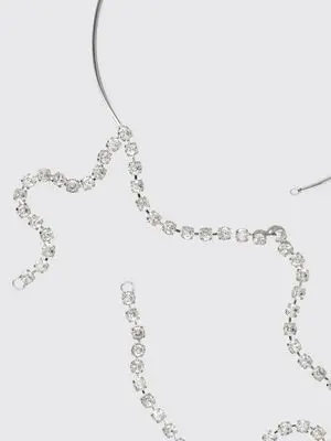 MAISON MARGIELA Metal Rhinestone Choker Necklace