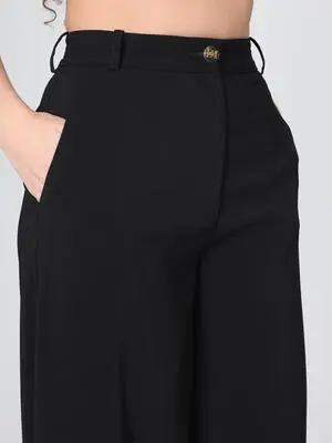 Elisabetta Franchi Wide Leg Trousers - Black