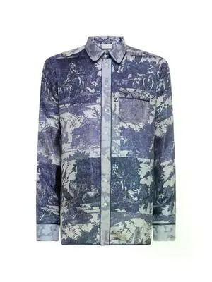 PIERRE-LOUIS MASCIA Aloe Long-sleeve Shirt - Blue
