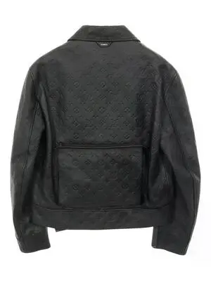LOUIS VUITTON Monogram Embossed Leather Jacket