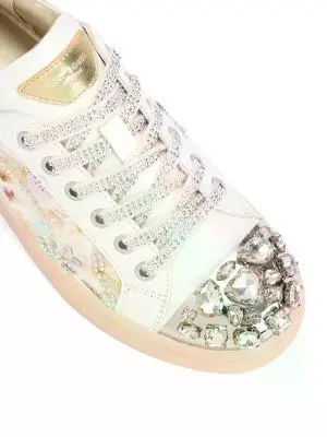 Kurt Geiger Crystal-embellished Sneakers