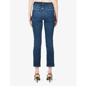 Good American Straight-leg Stretch-denim Jeans - Indigo511