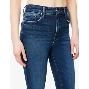 Good American Straight-leg Stretch-denim Jeans - Indigo511