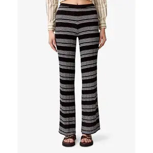 Claudie Pierlot Striped Flared-leg Trousers - Multicolored