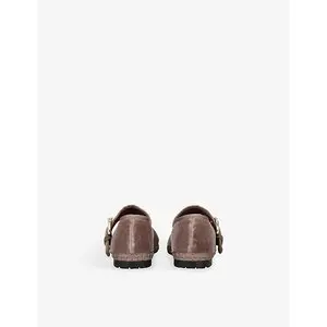 FLABELUS Sophie Velvet Ballet Flats - Brown