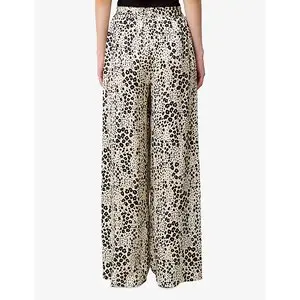 Claudie Pierlot Animal Print Satin Trousers