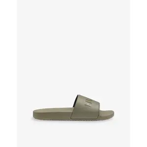 Hugo Branded Woven Sliders - Open Green