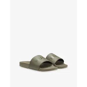 Hugo Branded Woven Sliders - Open Green