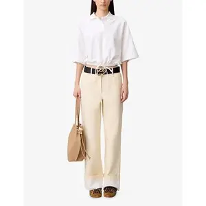 Claudie Pierlot Turn-up Straight-leg Denim Jeans
