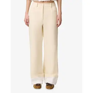 Claudie Pierlot Turn-up Straight-leg Denim Jeans