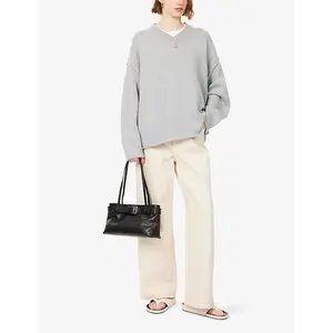 Dissh Oversized V-neck Merino Wool-blend Jumper