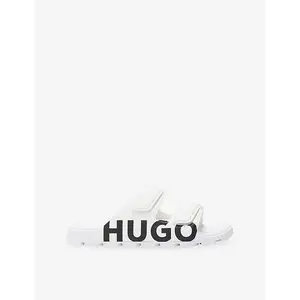 Hugo Brand-print Rubber Sliders