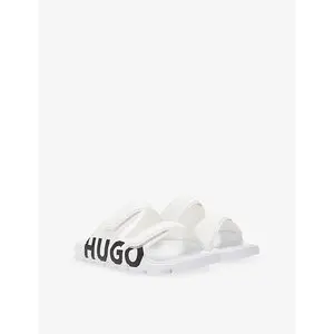 Hugo Brand-print Rubber Sliders