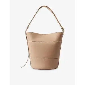 Claudie Pierlot Grained-texture Leather Bucket Bag - Beige