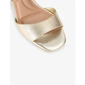 Carvela Sadie Wide-fit Leather Wedge Sandals - Gold
