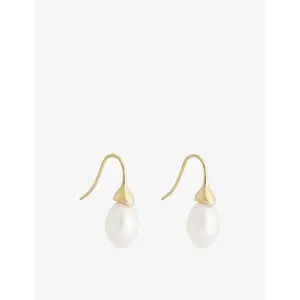 HEAVEN MAYHEM 18ct-plated Pearl Drop Earrings - Gold